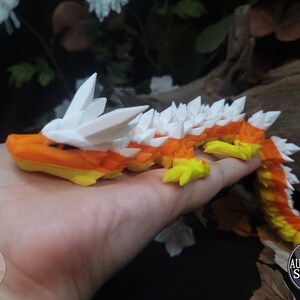 Candy Corn Crystal Dragon 3D Printed Articulated Fidget - Etsy