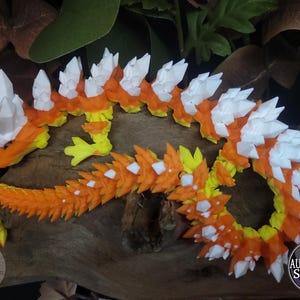 Candy Corn Crystal Dragon 3D Printed Articulated Fidget - Etsy