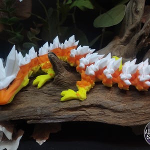 Candy Corn Crystal Dragon 3D Printed Articulated Fidget - Etsy