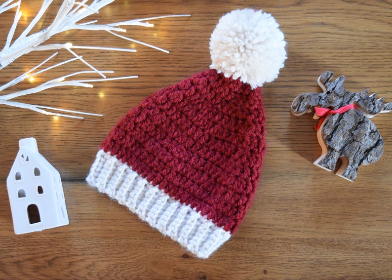 CROCHET PATTERN // Santa Hat for Newborn, Baby, Toddler - Etsy