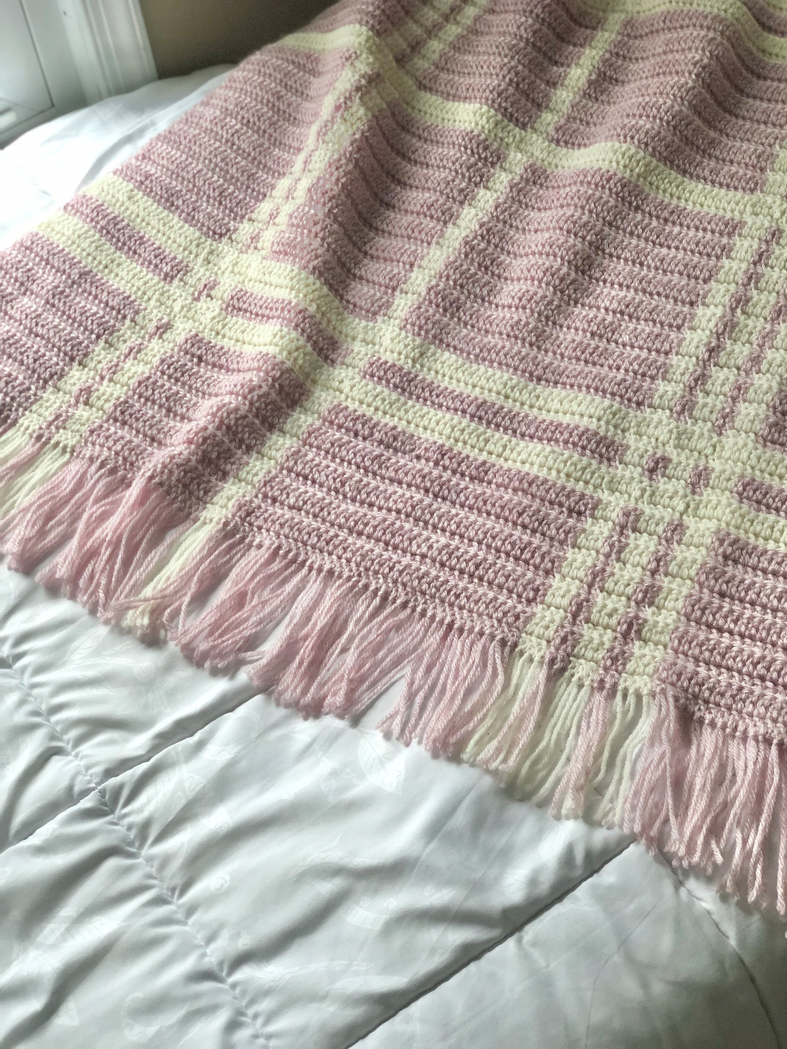 CROCHET PATTERN // Baby Rustic Tartan Blanket - Etsy