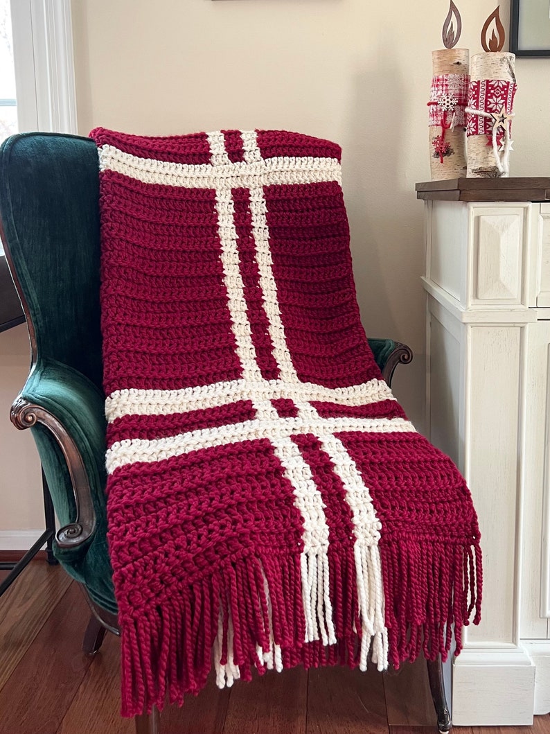 CROCHET PATTERN // Rustic Tartan Super Chunky Throw Blanket - Etsy