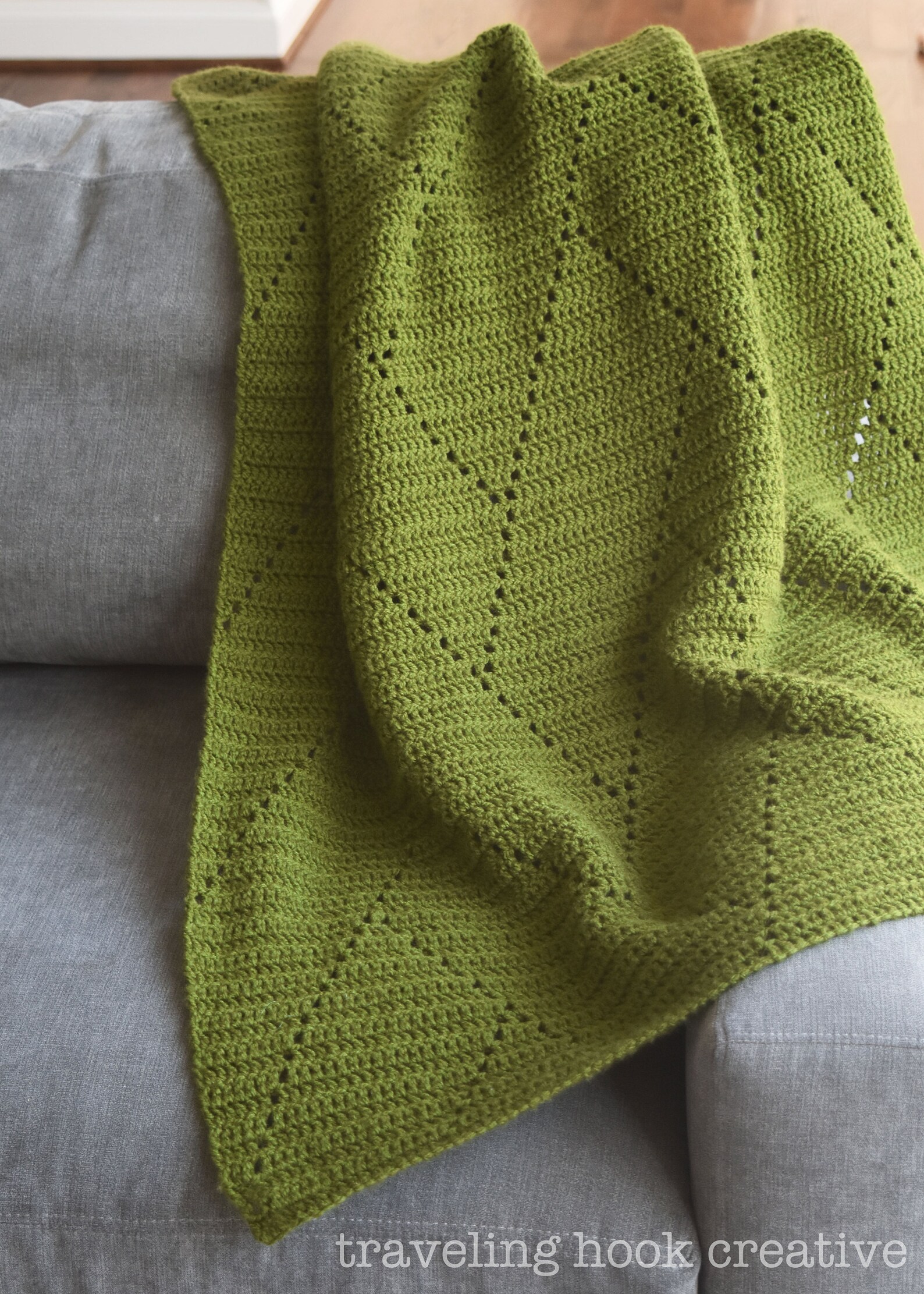 CROCHET PATTERN // Magnolia Herringbone Modern Chevron Lapghan, Throw ...