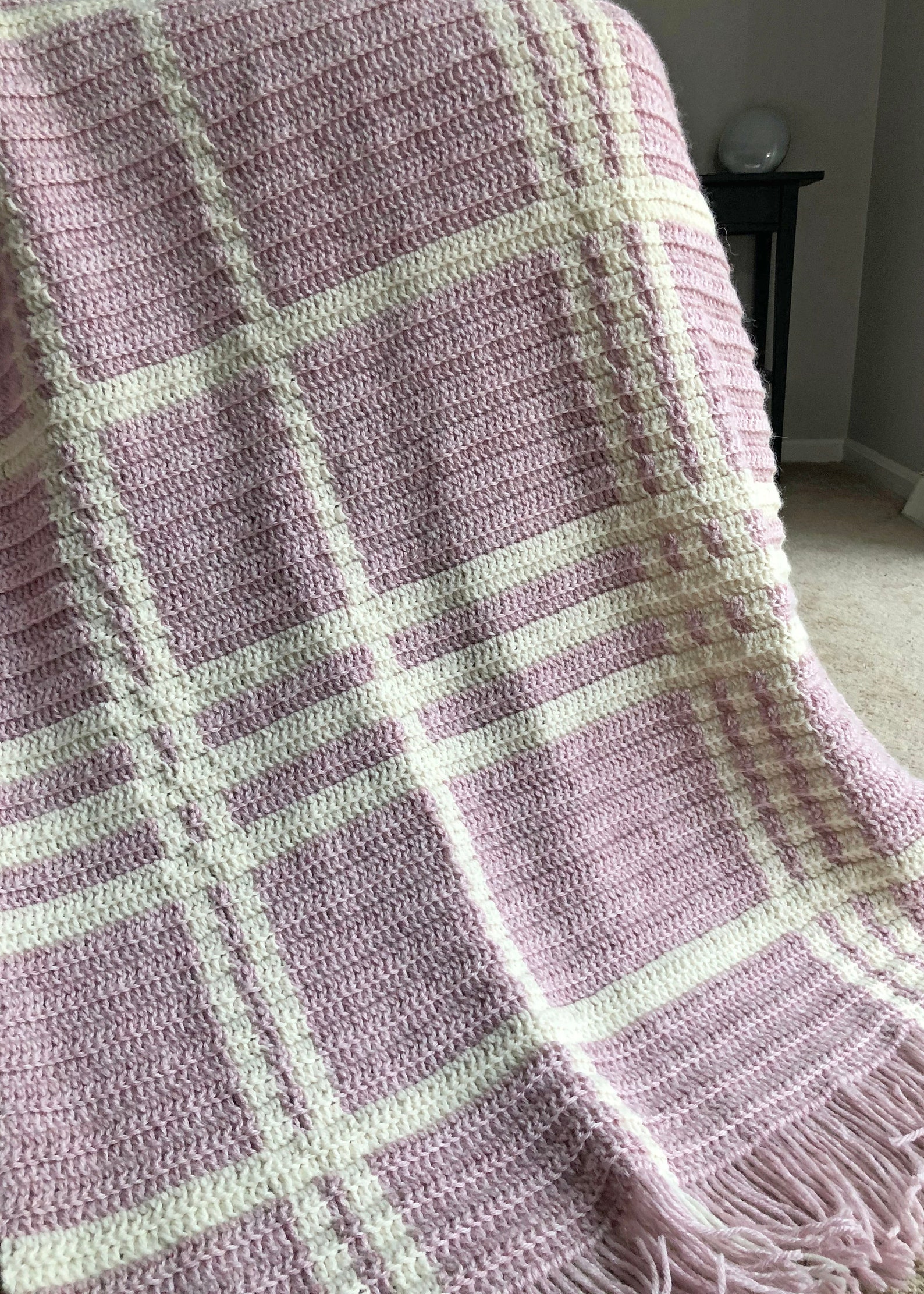 CROCHET PATTERN // Baby Rustic Tartan Blanket - Etsy