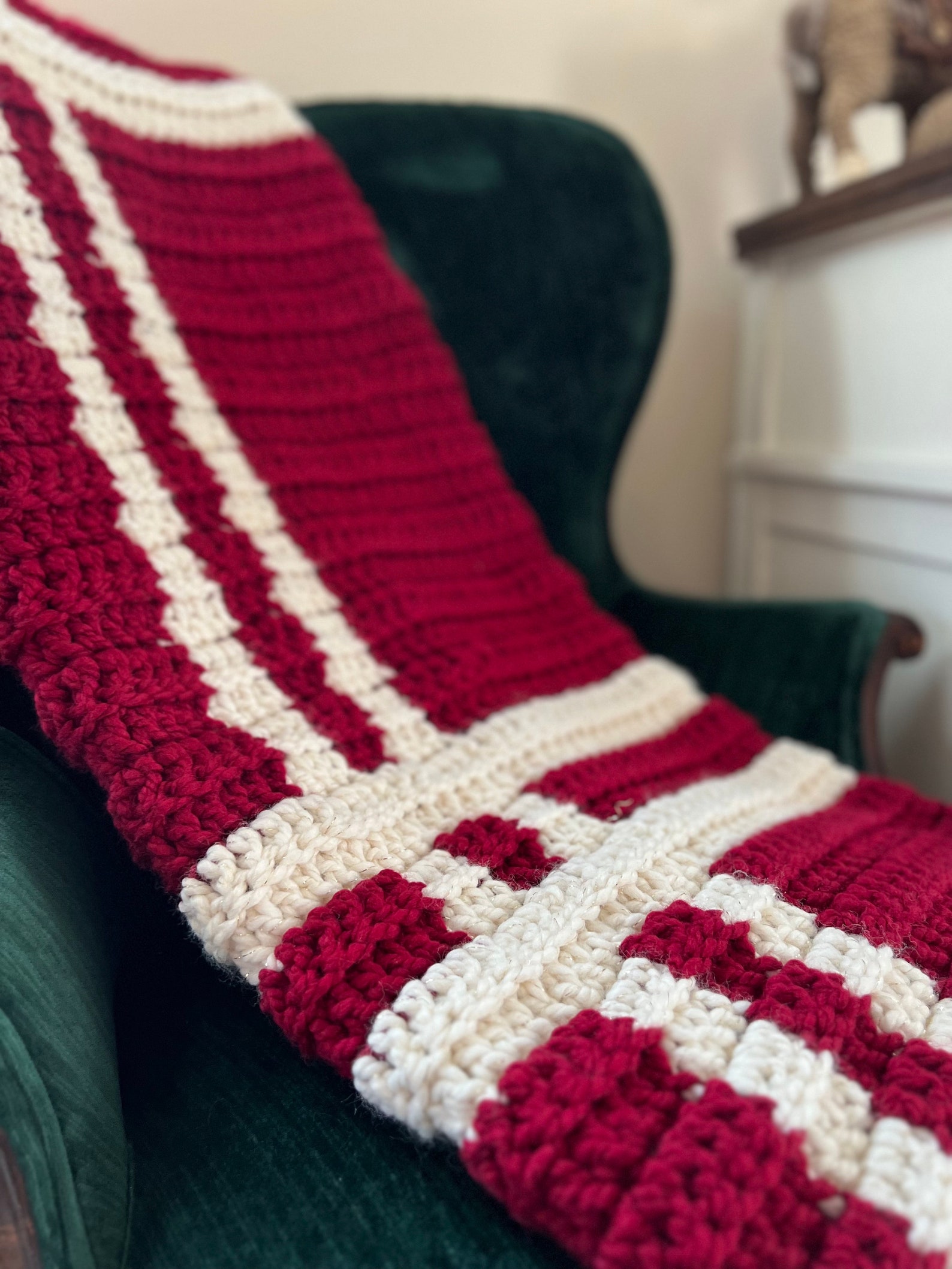 CROCHET PATTERN // Rustic Tartan Super Chunky Throw Blanket Simple ...