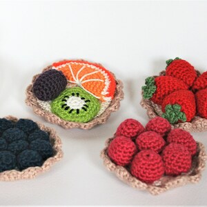 Strawberries and Fruit Tarts PDF Crochet Pattern - Etsy