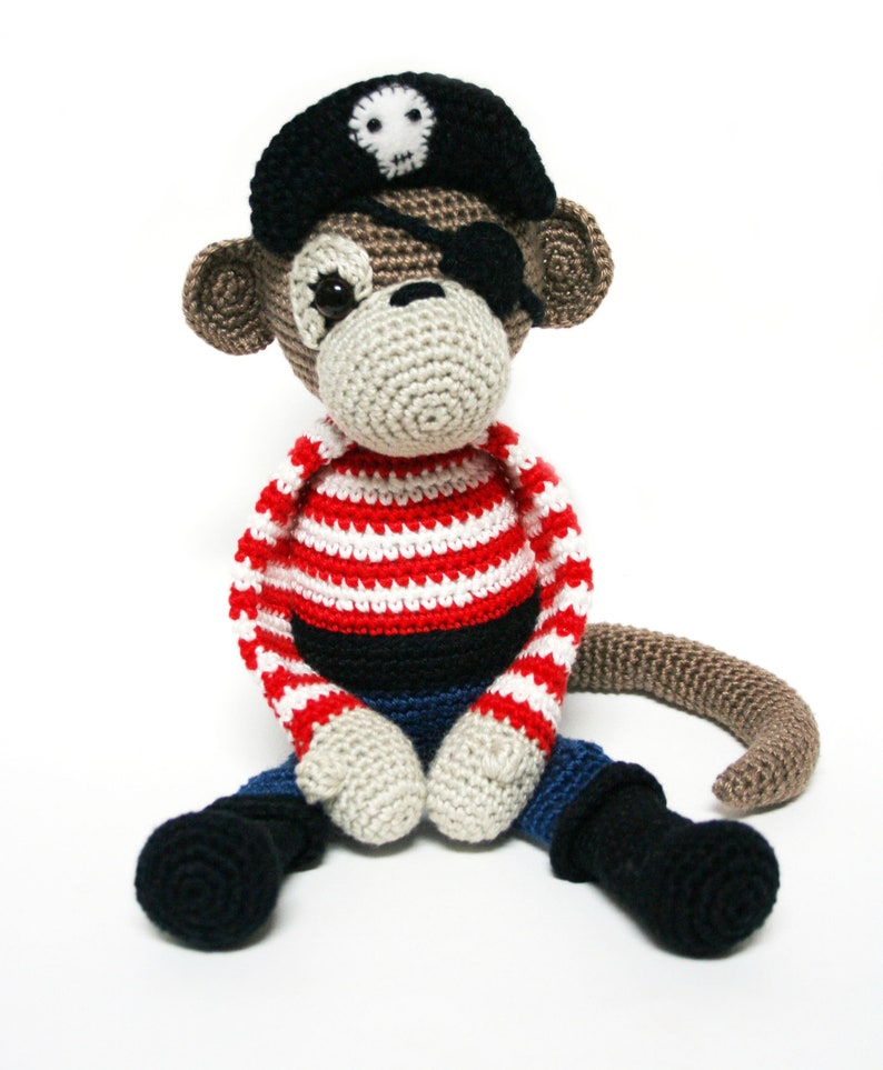 Pirate Monkey PDF Crochet Pattern | Etsy