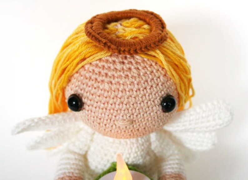 Angel with candle PDF crochet pattern | Etsy