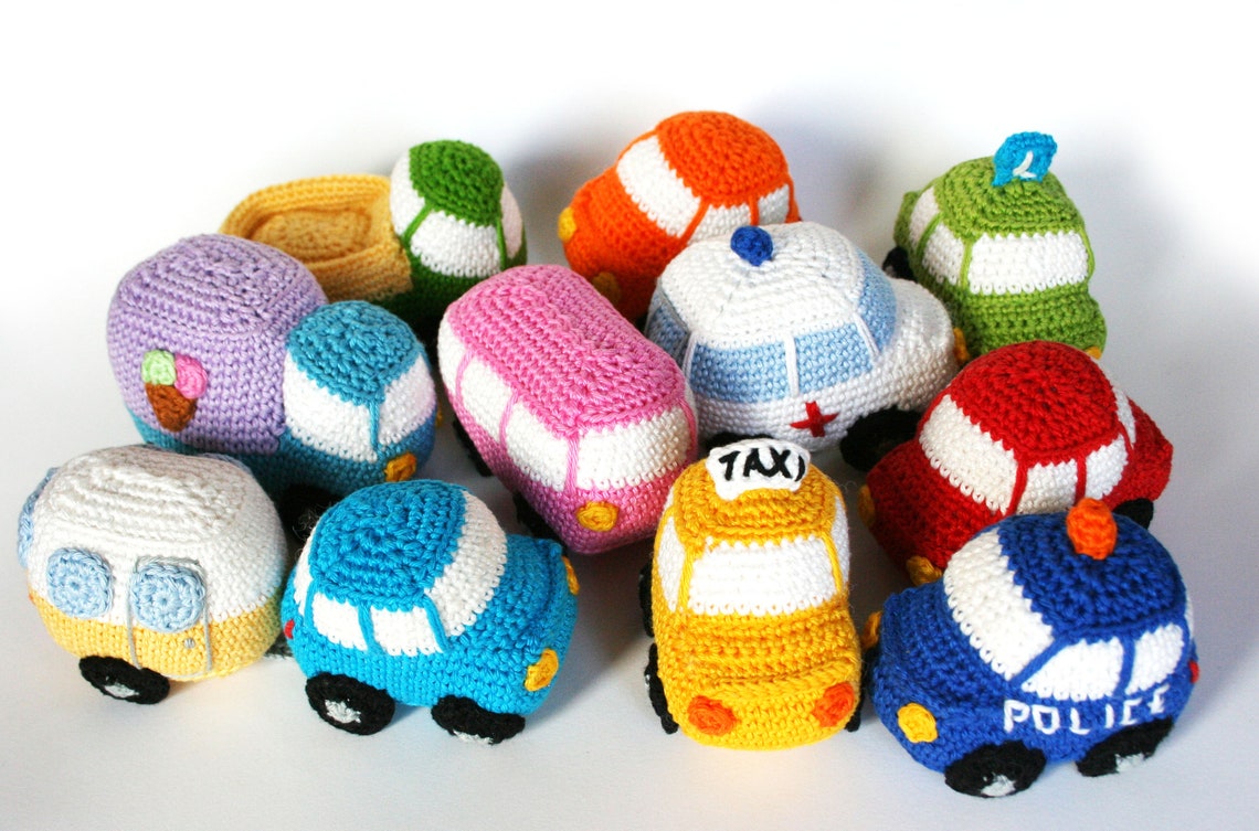 10 Little Cars PDF Crochet Pattern - Etsy
