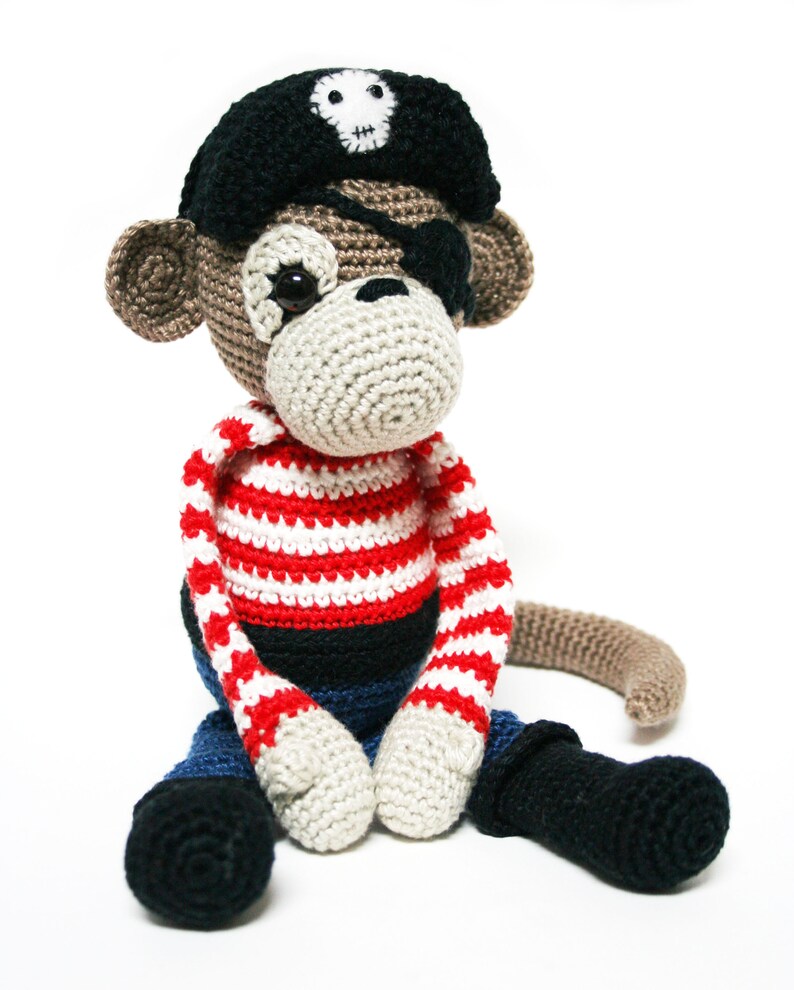 Pirate Monkey PDF Crochet Pattern | Etsy