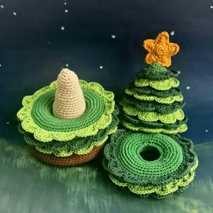 Christmas Tree Stacking Toy PDF Crochet Pattern - Etsy