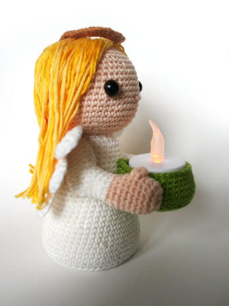 Angel with candle PDF crochet pattern | Etsy