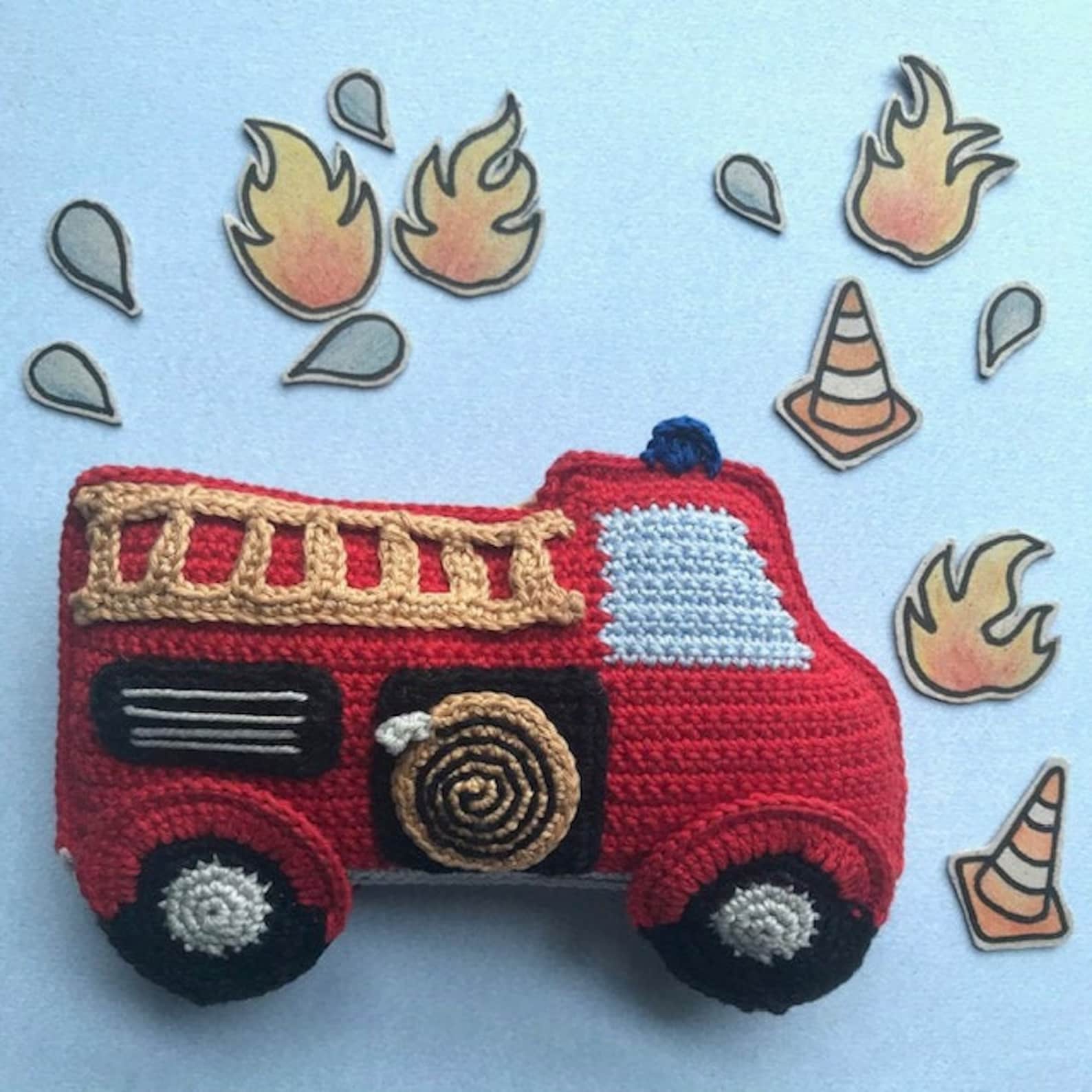 Fire Truck PDF Crochet Pattern - Etsy
