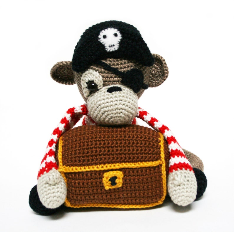 Pirate Monkey PDF Crochet Pattern | Etsy