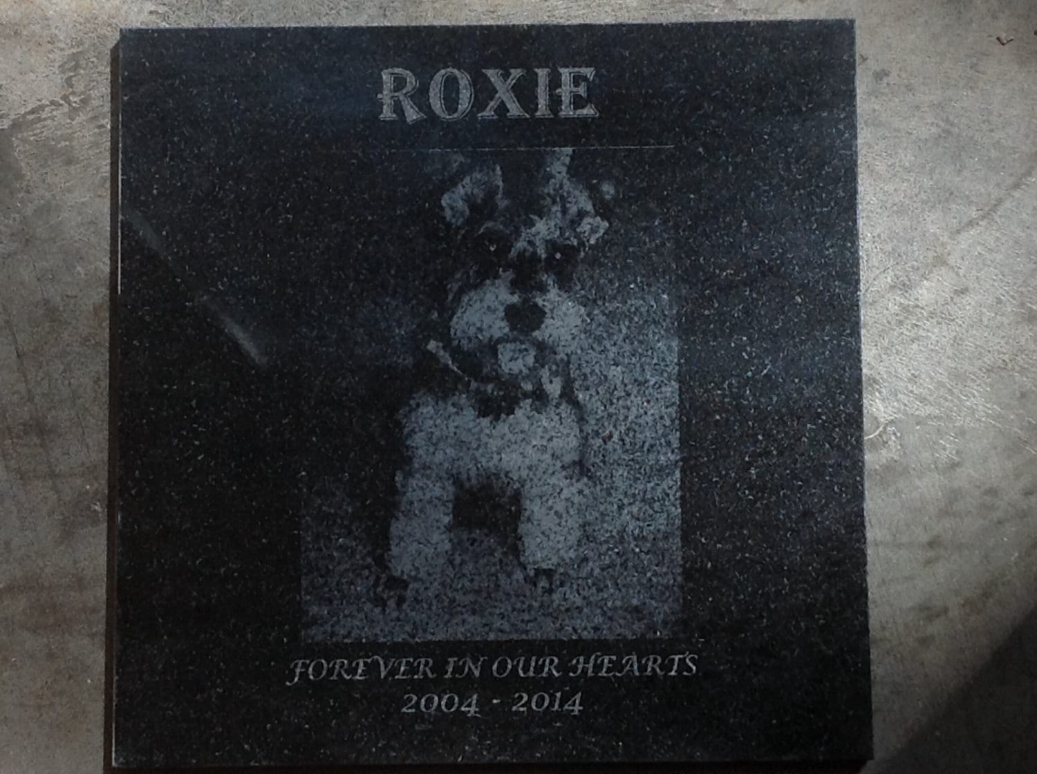 Laser engraved granite memorial tile photo engraving | Etsy