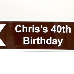 Large Personalised Party Direction Sign, Road Sign Names, Event & Date ...