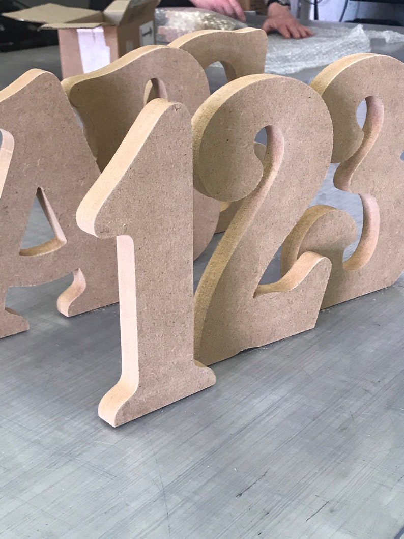 Large Mdf Letters & Numbers 10cm to 60cm 18mm Thick. CNC Cut. | Etsy UK