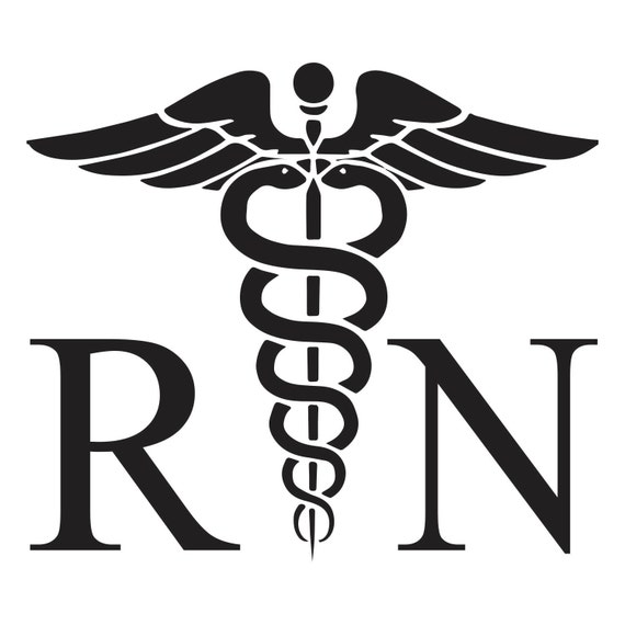 Items similar to RN Nurse Emblem Vinyl Decal on Etsy