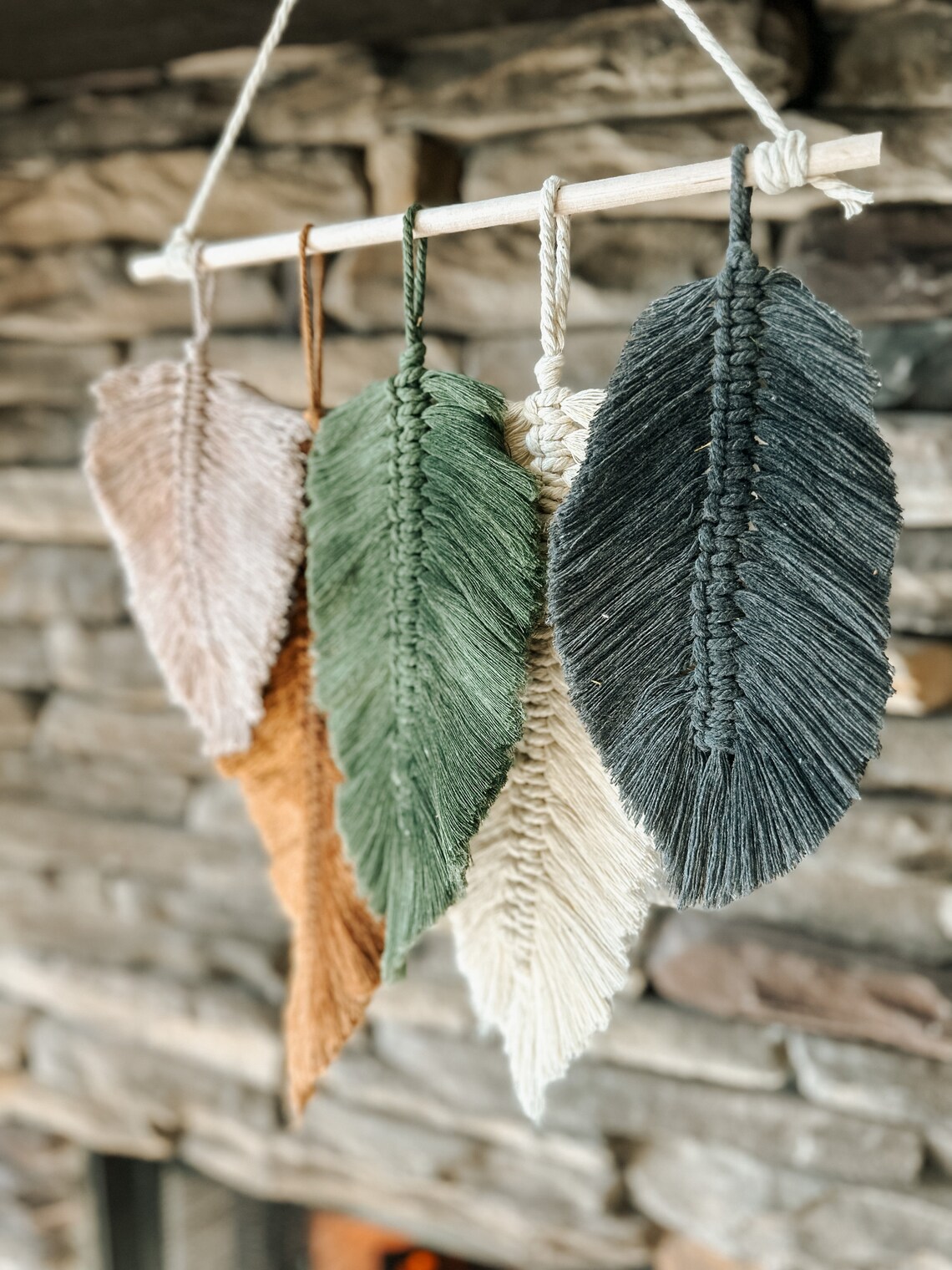 Boho Macrame Feathers - Etsy