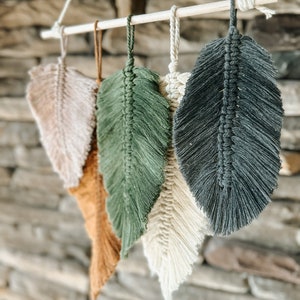 Boho Macrame Feathers - Etsy