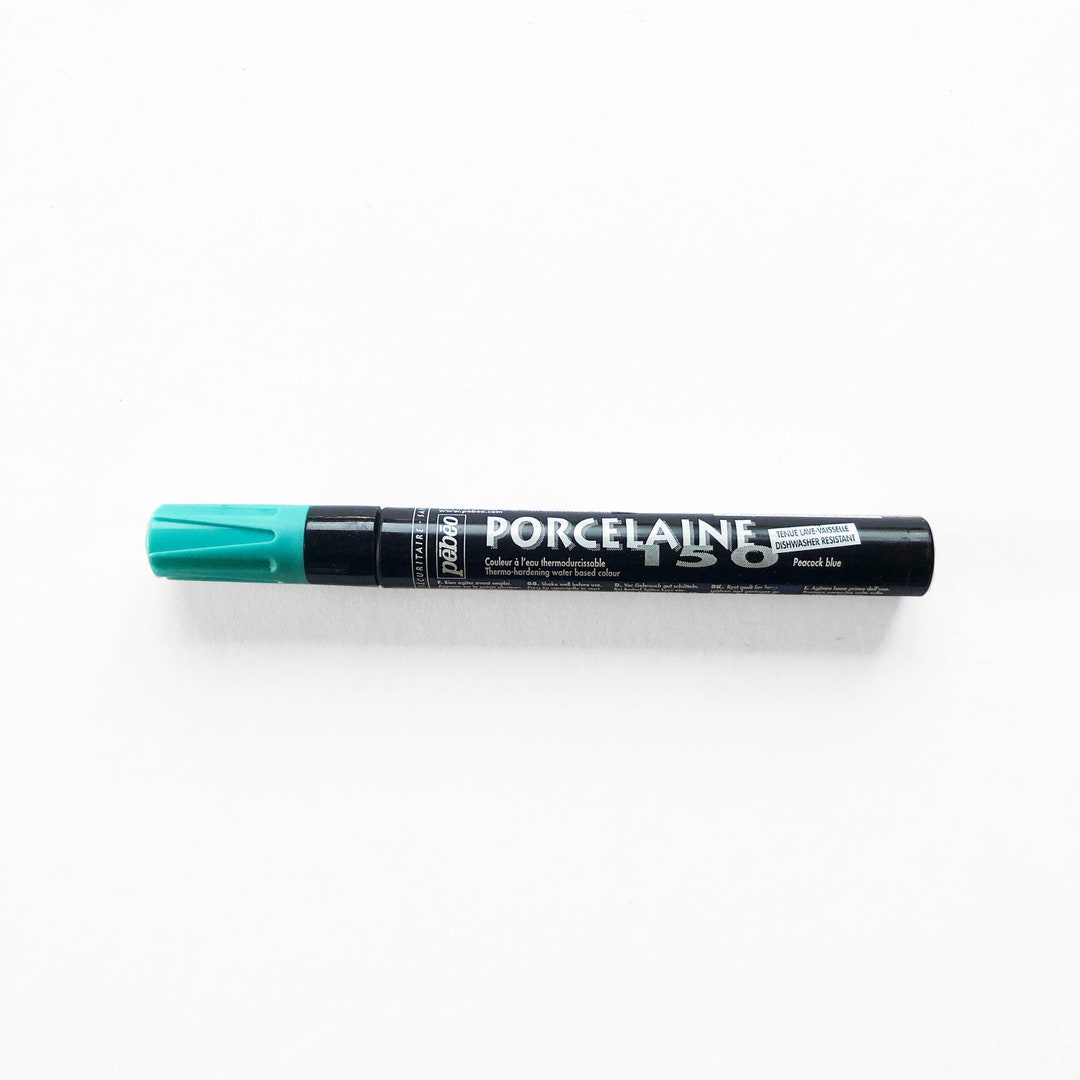 Pebeo Porcelaine 150 Medium Point Bakeable Paint Pen Peacock Blue - Etsy