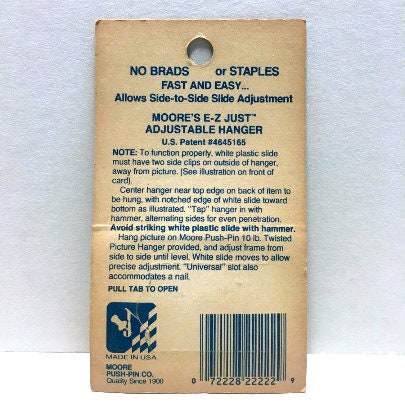 Moore No.222 E-Z Just Hanger Set 2 sets - Etsy España