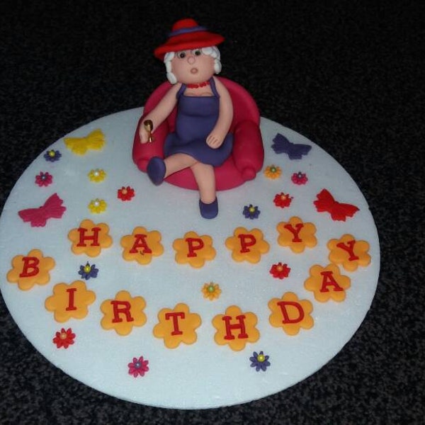 Old Lady Cake Topper - Etsy UK