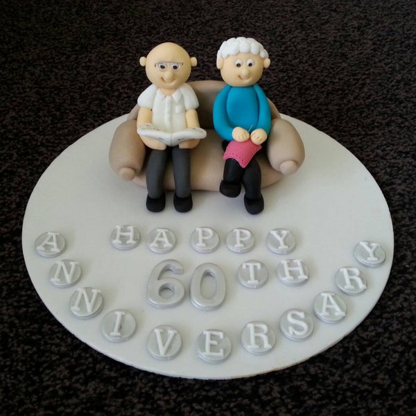 Older Couple Cake Topper - Etsy UK