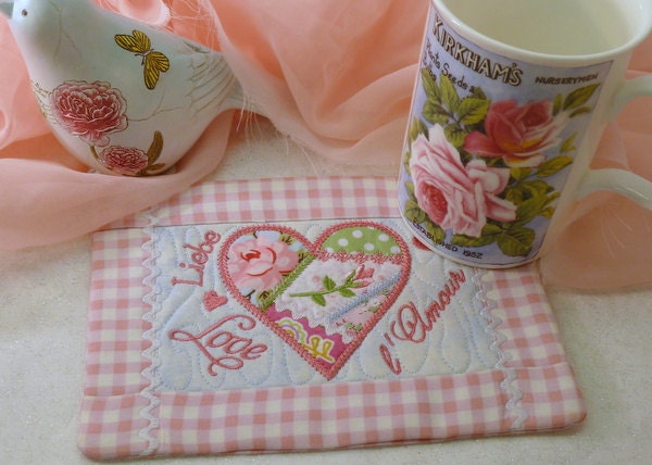 Crazy Patch Mug Rug in the Hoop - Etsy