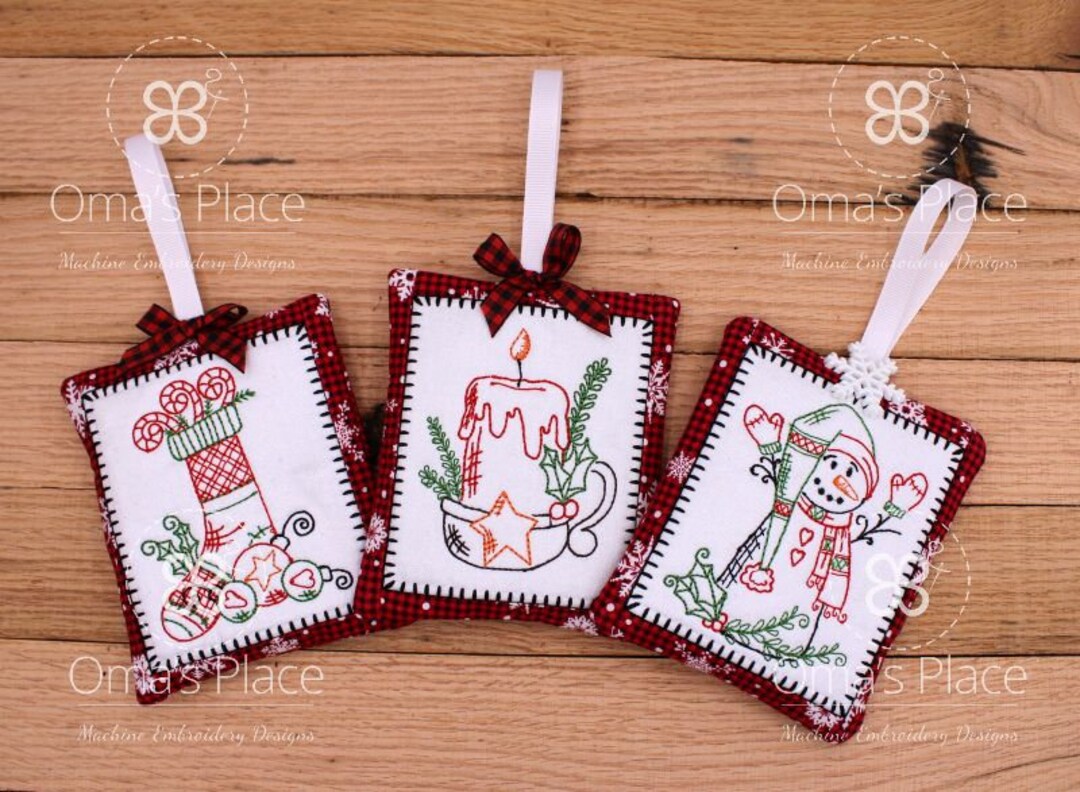 Set of 3 Christmas Sachets for 5x7 Hoops for Machine Embroidery - Etsy