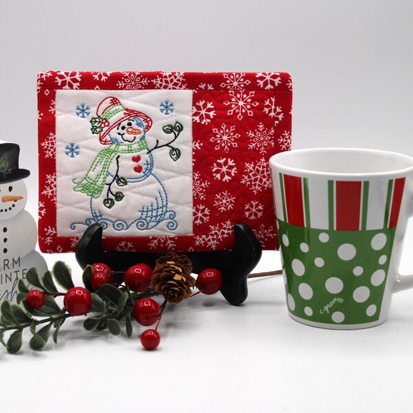 Snowman Mug Rugs - Etsy