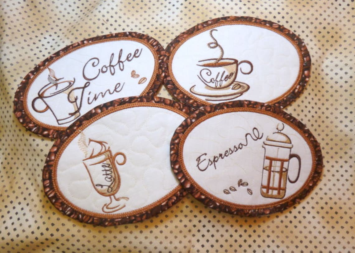 Coffee Mug Rugs in the Hoop - Etsy