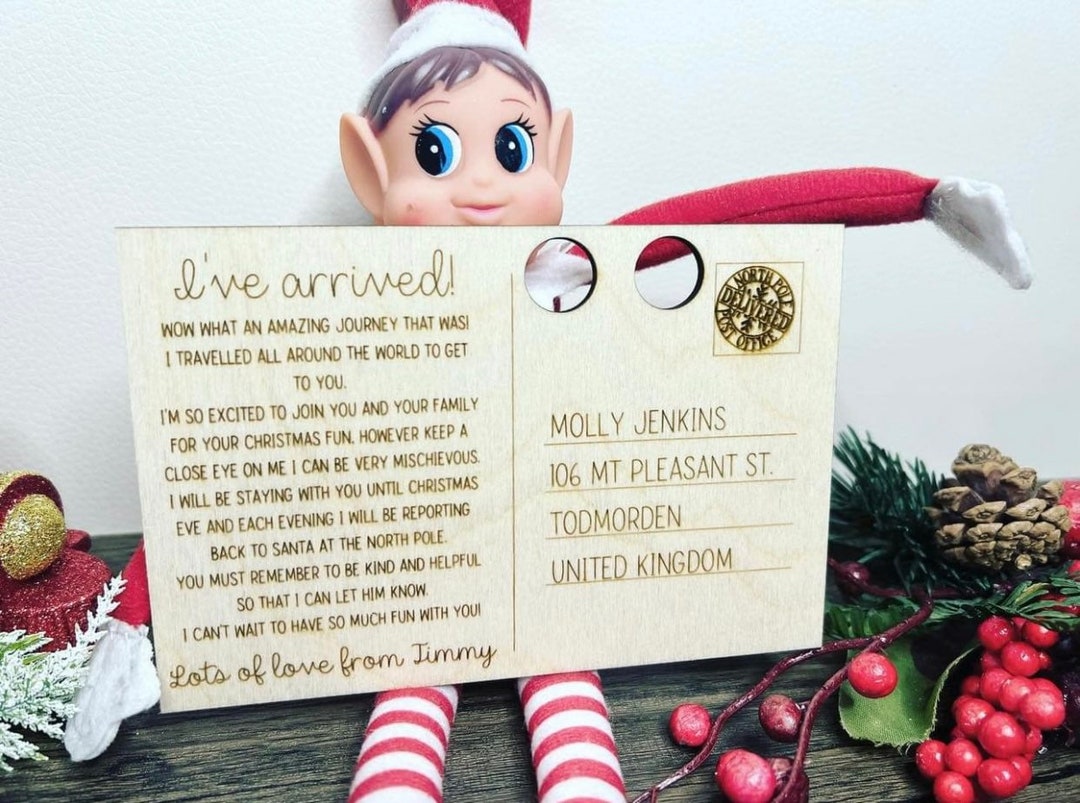 Elf Postcard Personalized Elves Christmas Decorations - Etsy