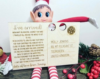 Elf Arrival Postcard Svg - Etsy