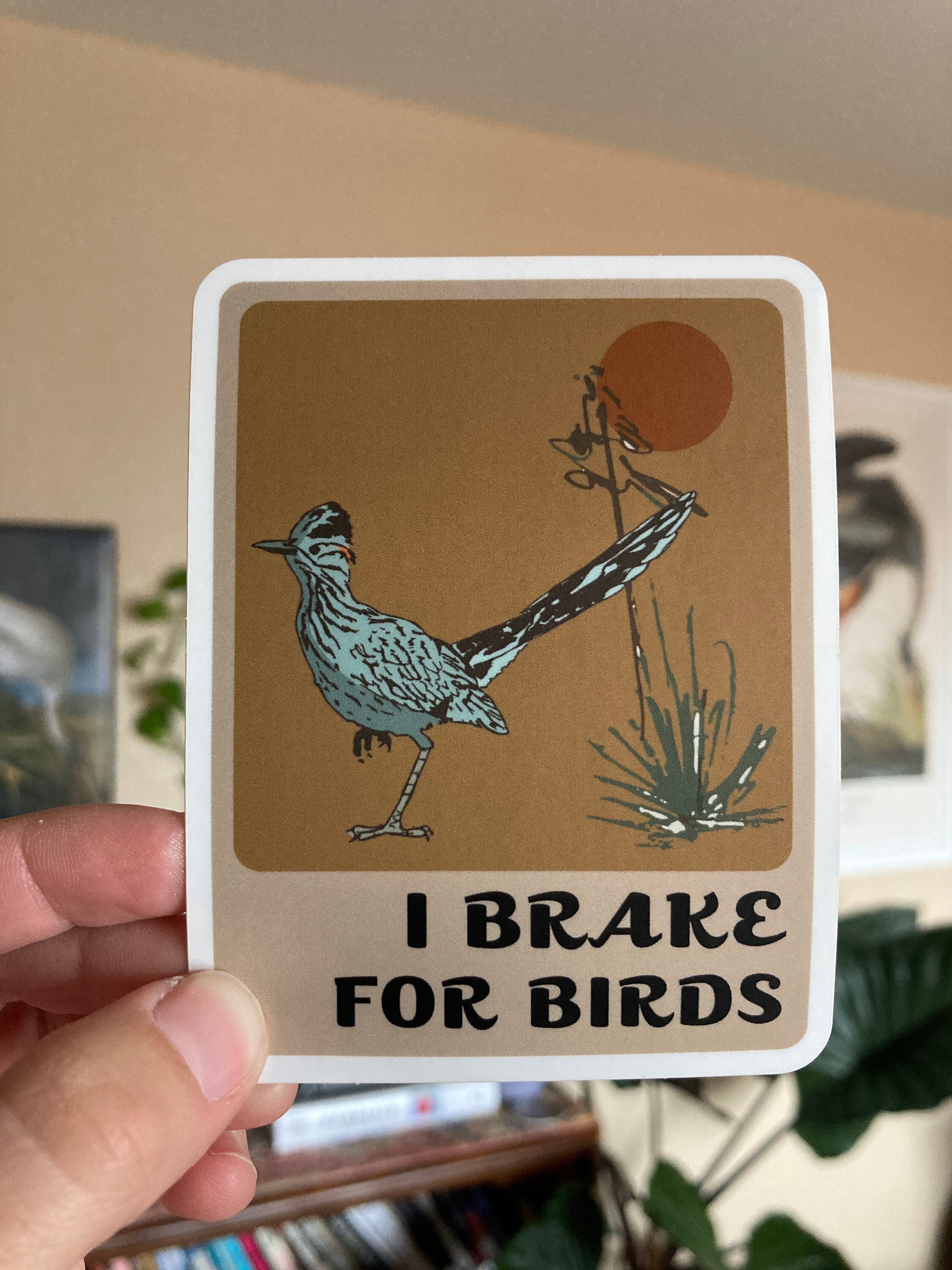 I Brake for Birds Sticker Roadrunner Sticker Birding Sticker desert ...