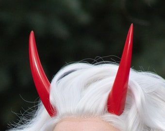 Transparent Red Resin Oni Horns – Costume Cosplay Accessory - Etsy
