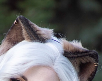 Realistic White Cat Ears Faux Fur Animal Ears, Cat Ears, Kitten Ears ...