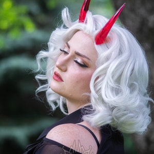 Transparent Red Resin Cast Oni Horns - Demon / Devil / Dragon / Monster ...