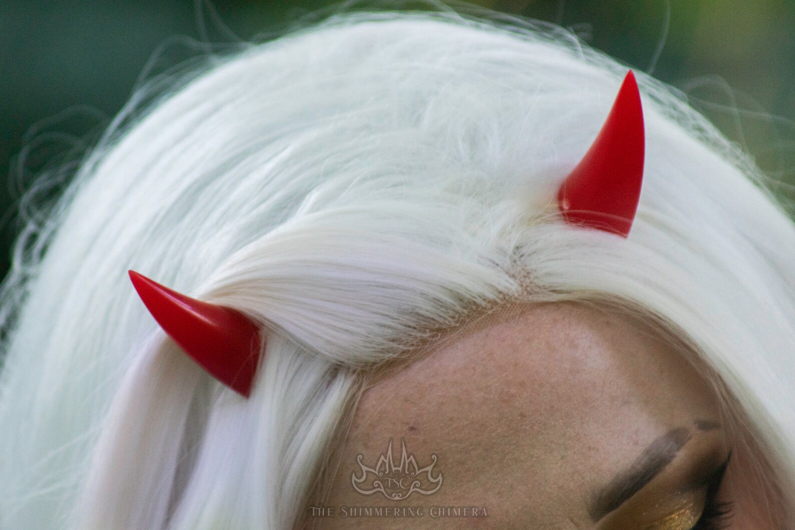 Red Resin Cast Chibi Horns Oni / Demon / Devil / Dragon / - Etsy