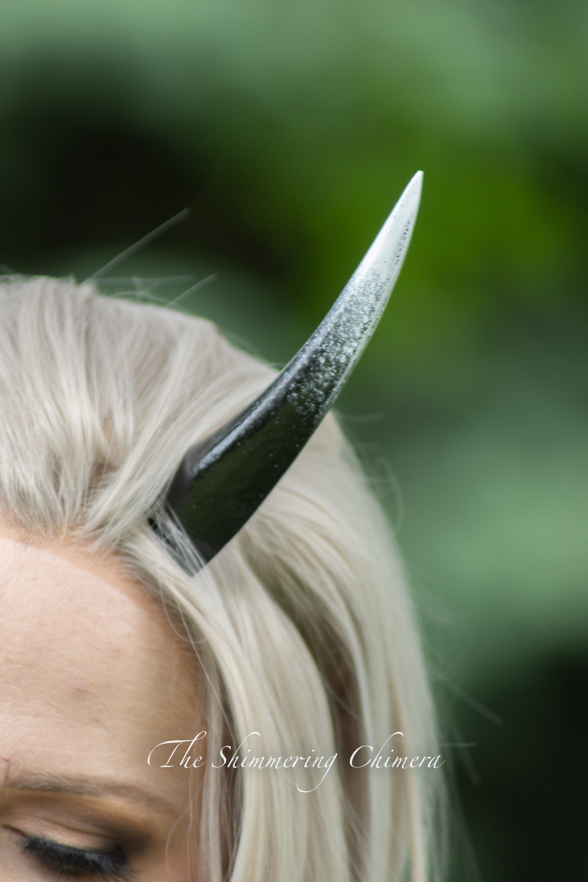 White Tipped Black Resin Cast Oni Horns Demon / Devil / | Etsy