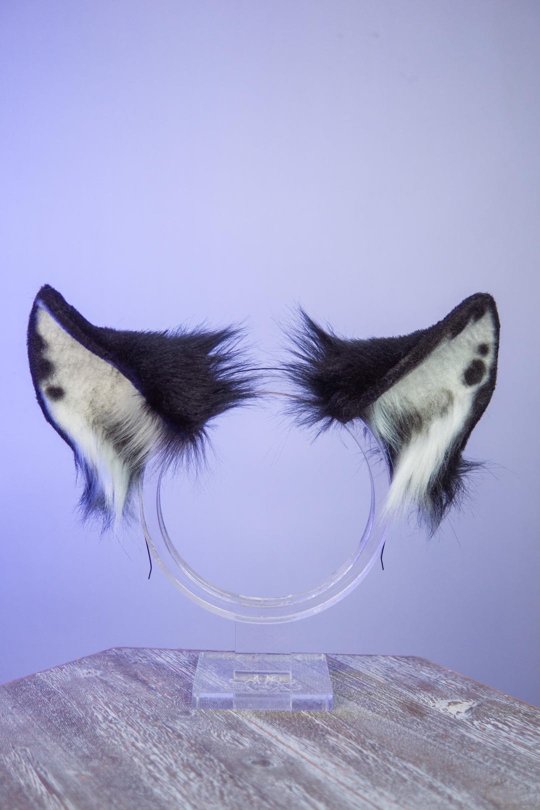 Realistic Black Cow Ears - Faux Fur Animal Ears - Cow, Deer, Goat, Faun ...