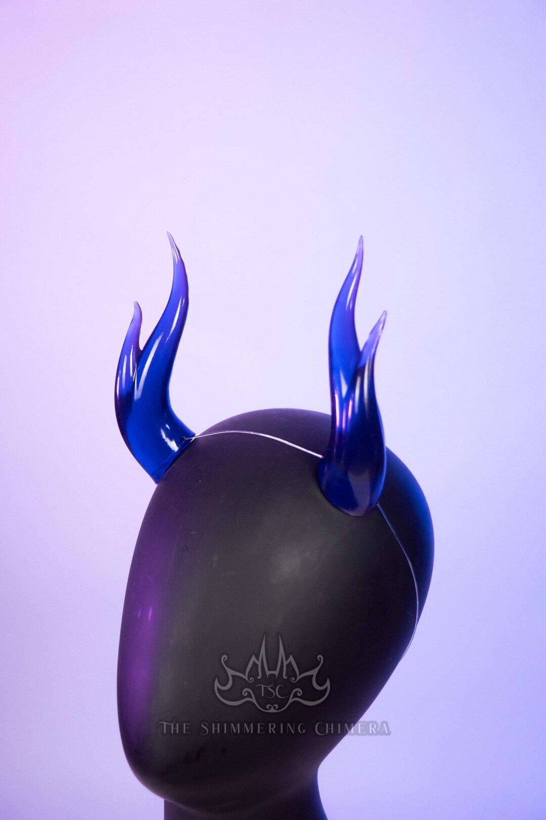 Transparent Purple 3D Resin Printed Succubus Horns Demon / Devil ...
