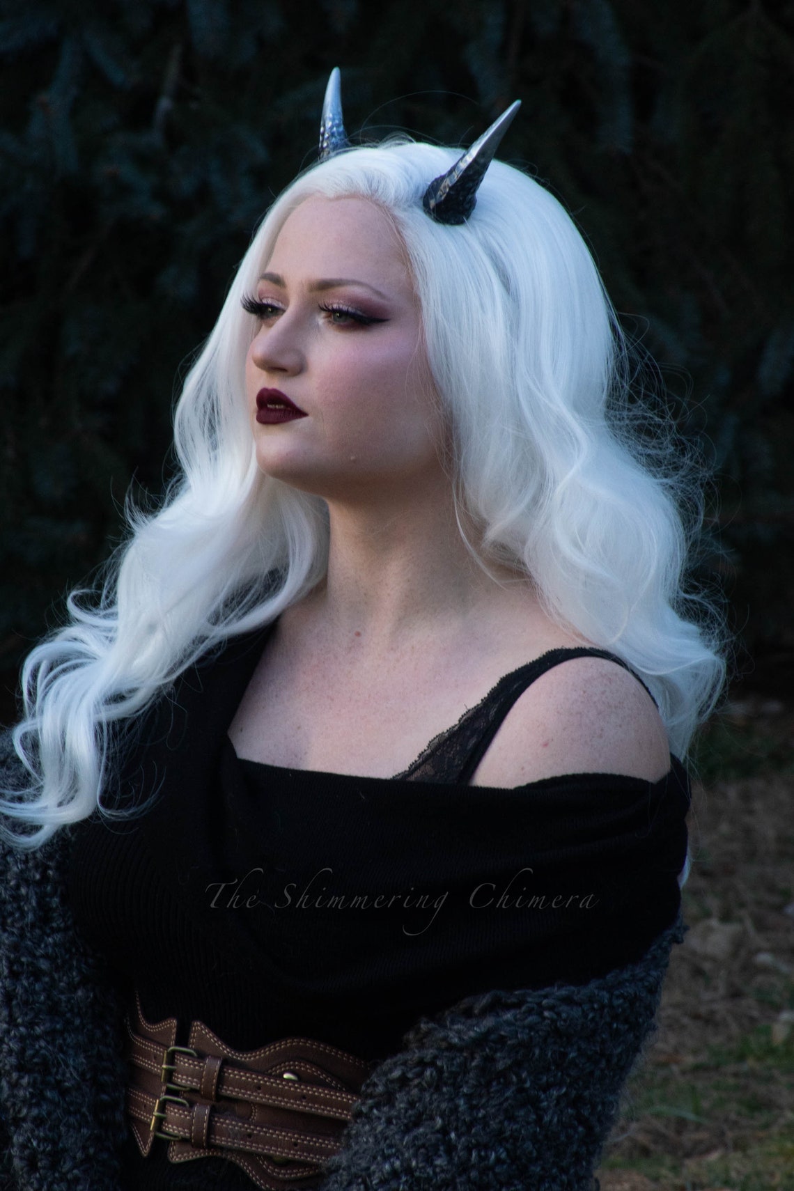 Silver Tipped Black Resin Cast Dragon Horns monster Horns | Etsy