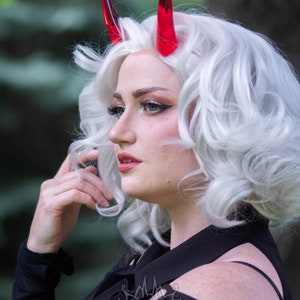 Transparent Red Resin Cast Oni Horns - Demon / Devil / Dragon / Monster ...