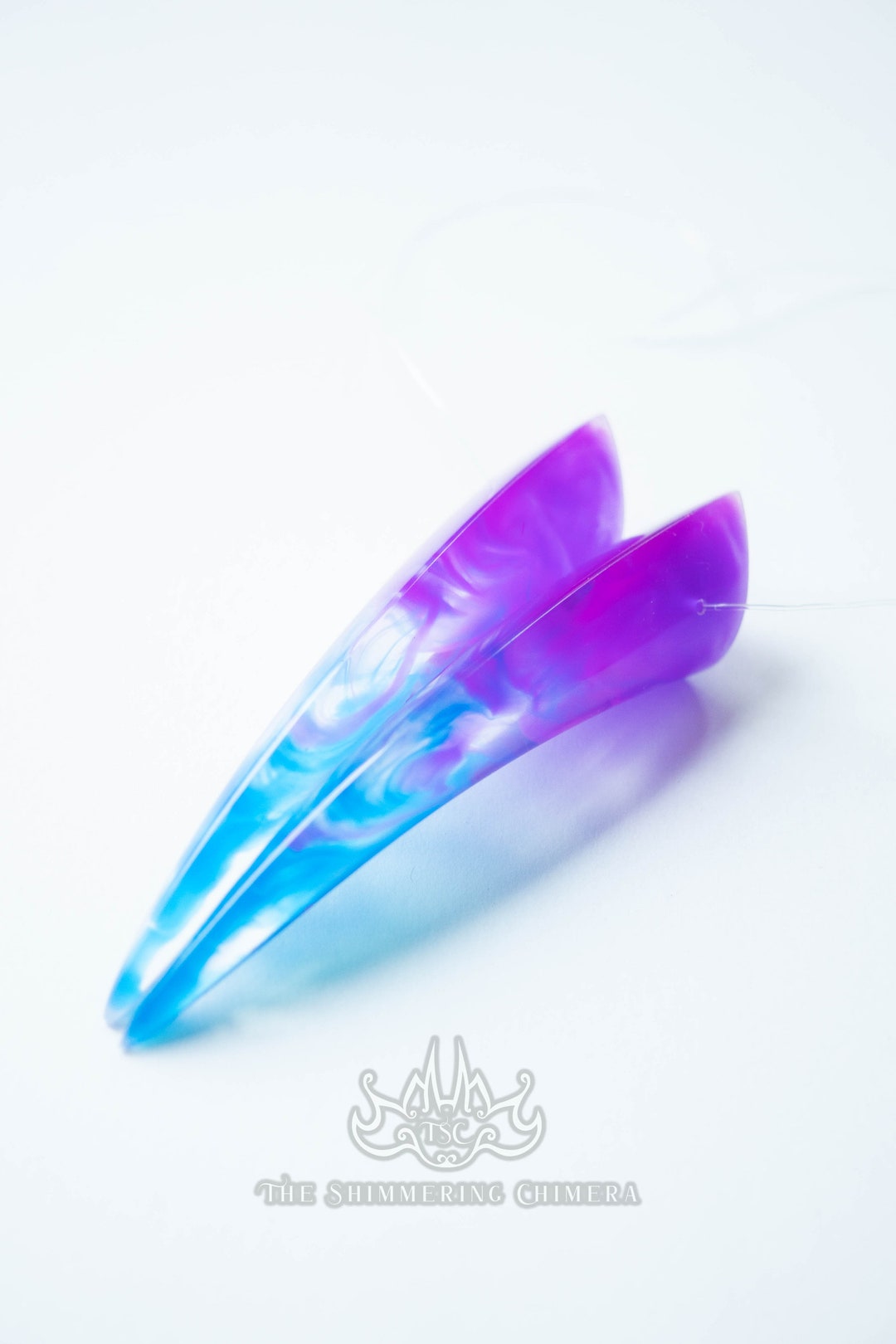 UV Reactive Limited Release Resin Cast Oni Horns Blue/purple - Etsy