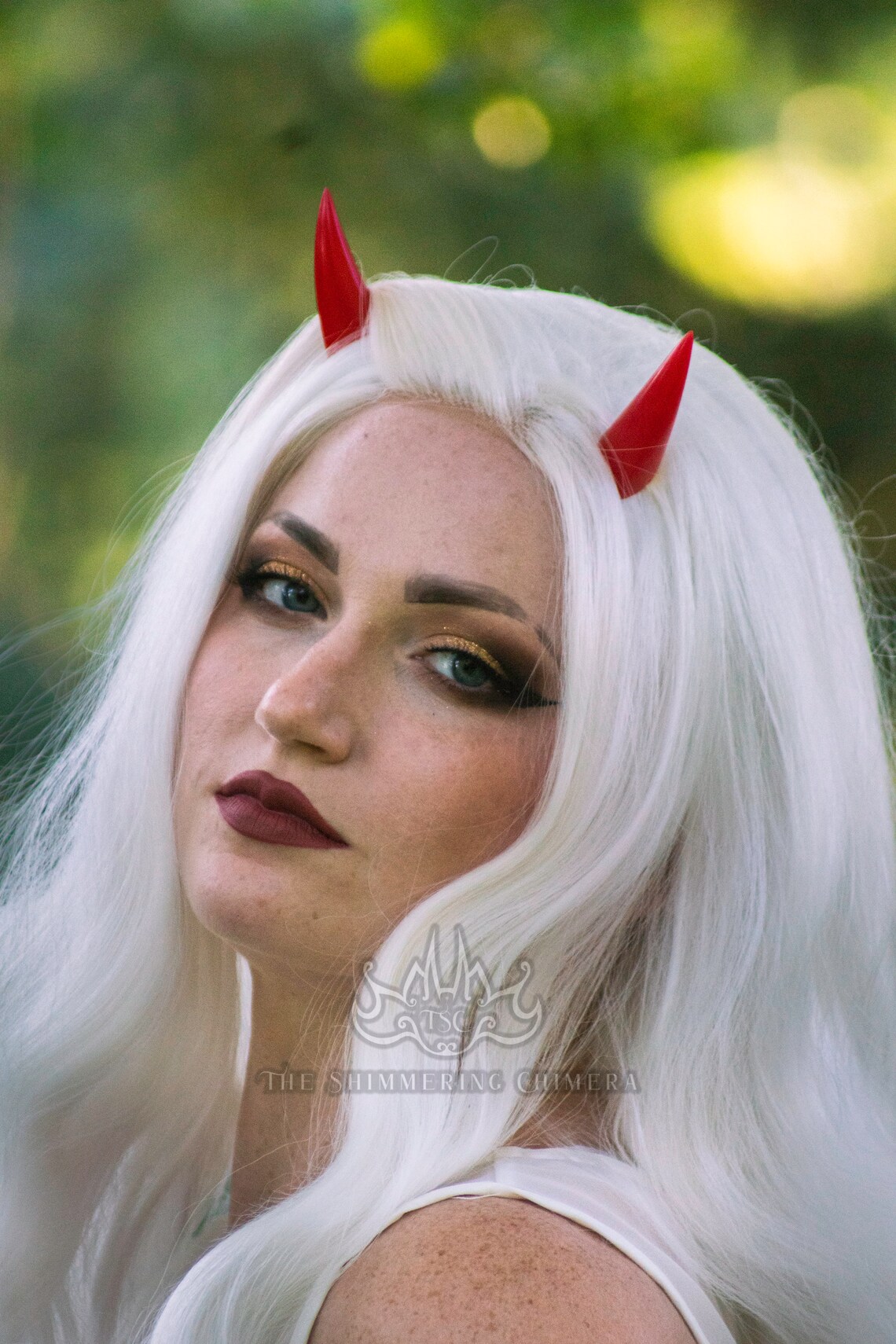 Red Resin Cast Chibi Horns Oni / Demon / Devil / Dragon / - Etsy