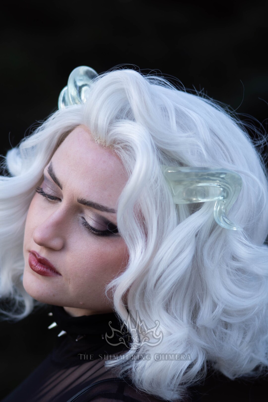 Transparent 3D Resin Printed Ram Horns Demon / Devil / Dragon / Monster ...