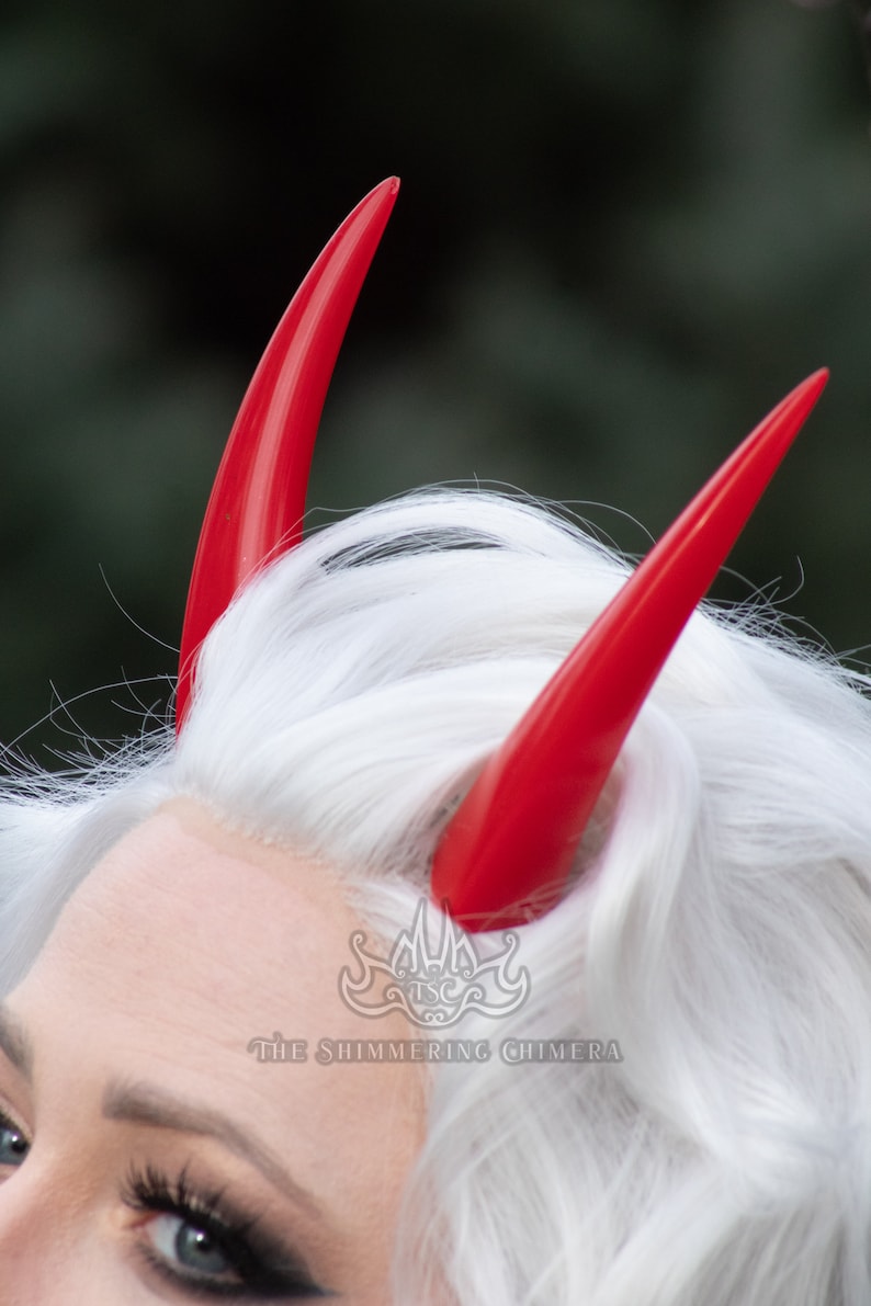 Red Resin Cast Oni Horns Kijin / Ogre / Demon / Devil / - Etsy
