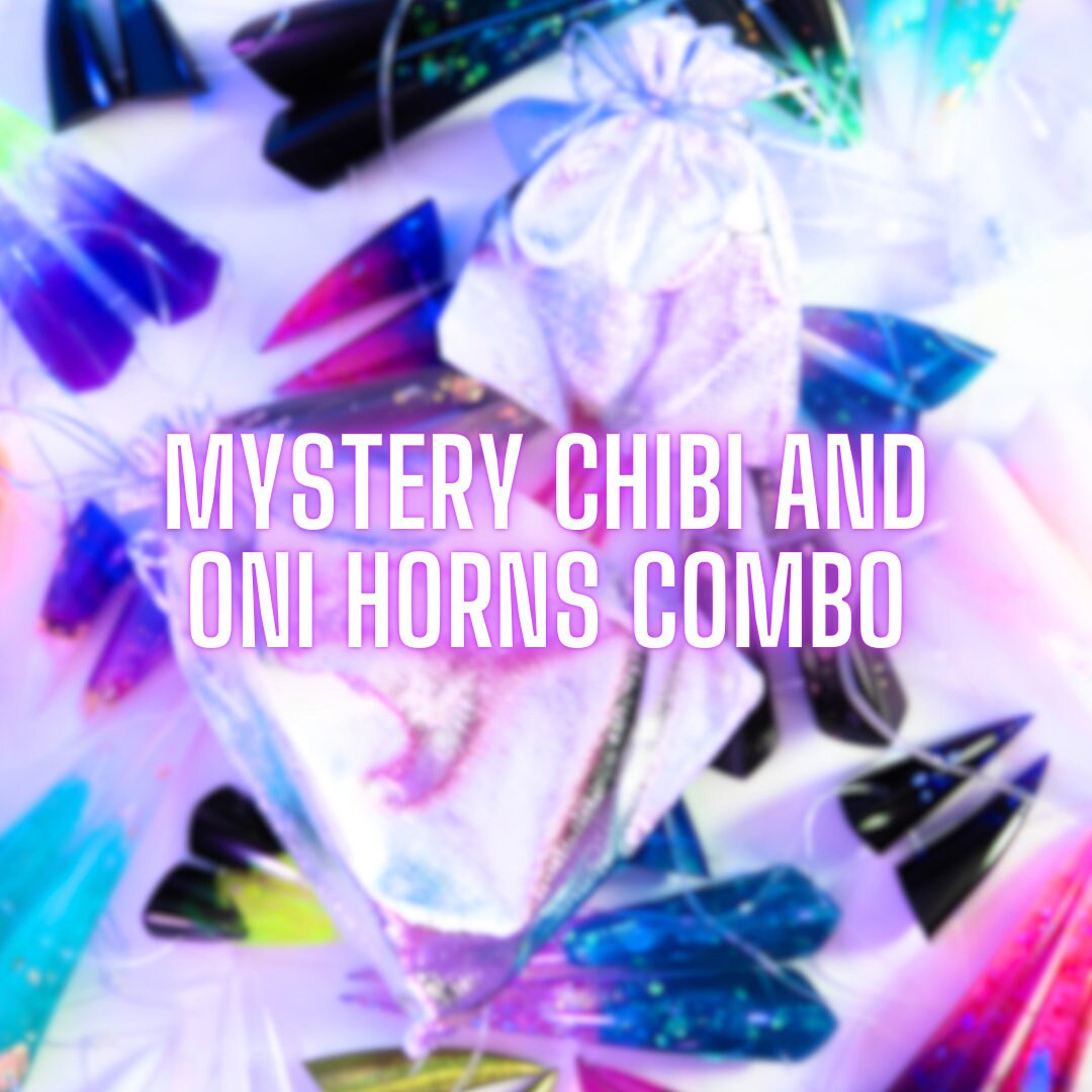 Summerween Mystery Oni and Chibi Horns Combo - Resin Cast Demon ...