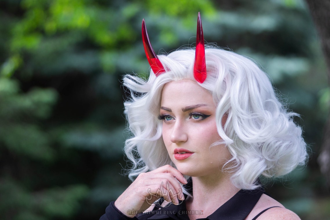 Transparent Red Resin Oni Horns – Costume Cosplay Accessory - Etsy